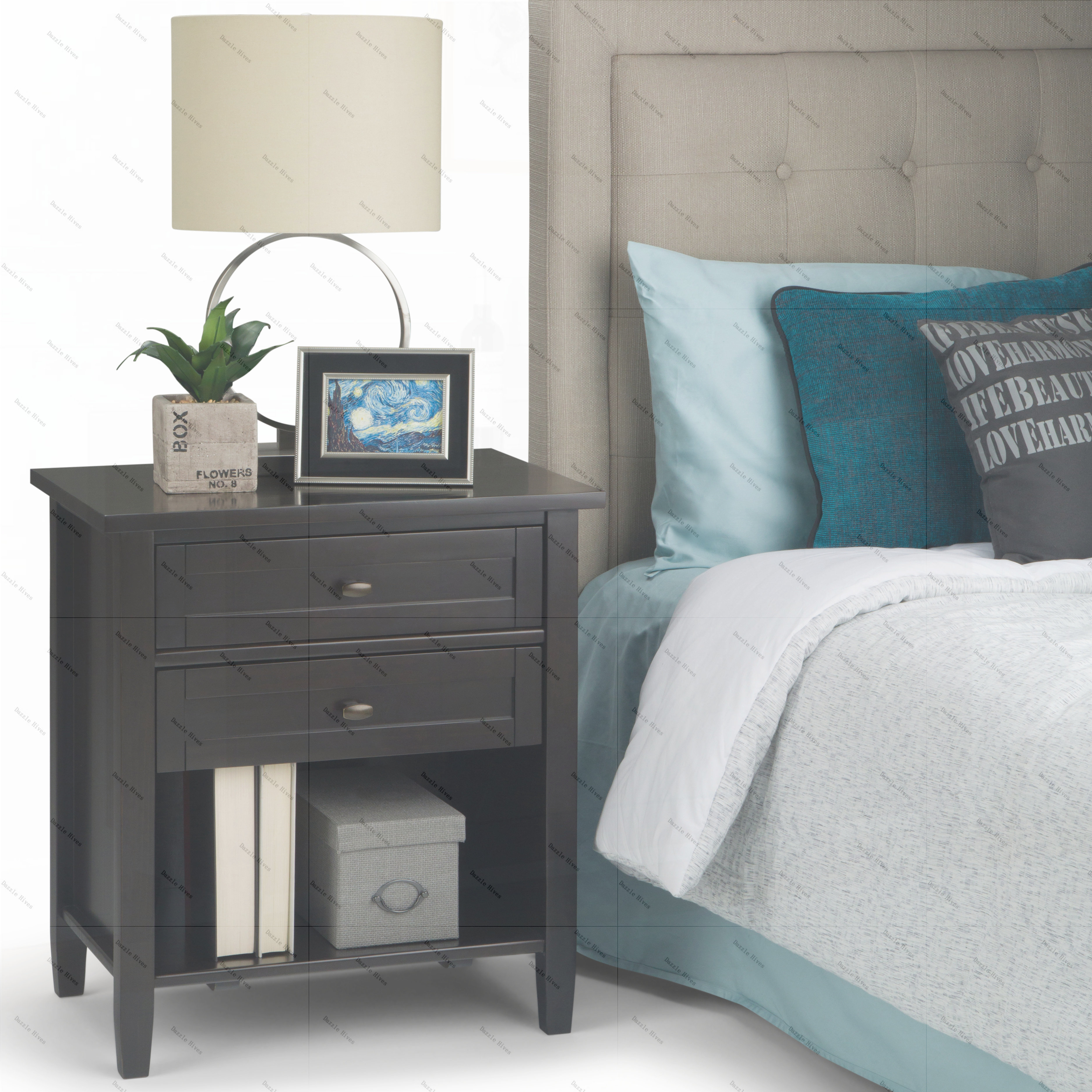 Rosdorf Park Warm Shaker - Bedside Table - Hickory Brown | Wayfair