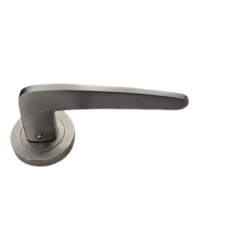 Brayden Studio7 Pairs Venus Door Handles on Round Rose in Satin ...