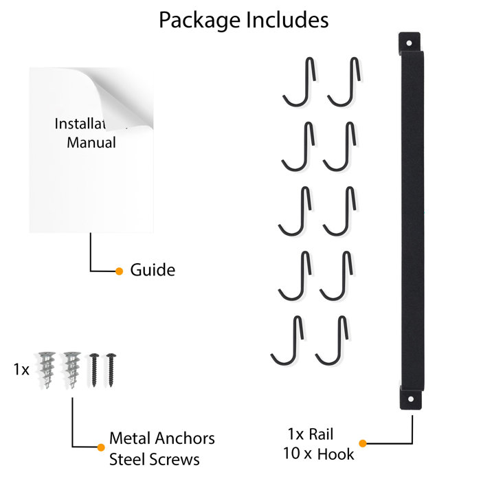 Rebrilliant Metal Straight Wall Mounted Pot Rack & Reviews | Wayfair