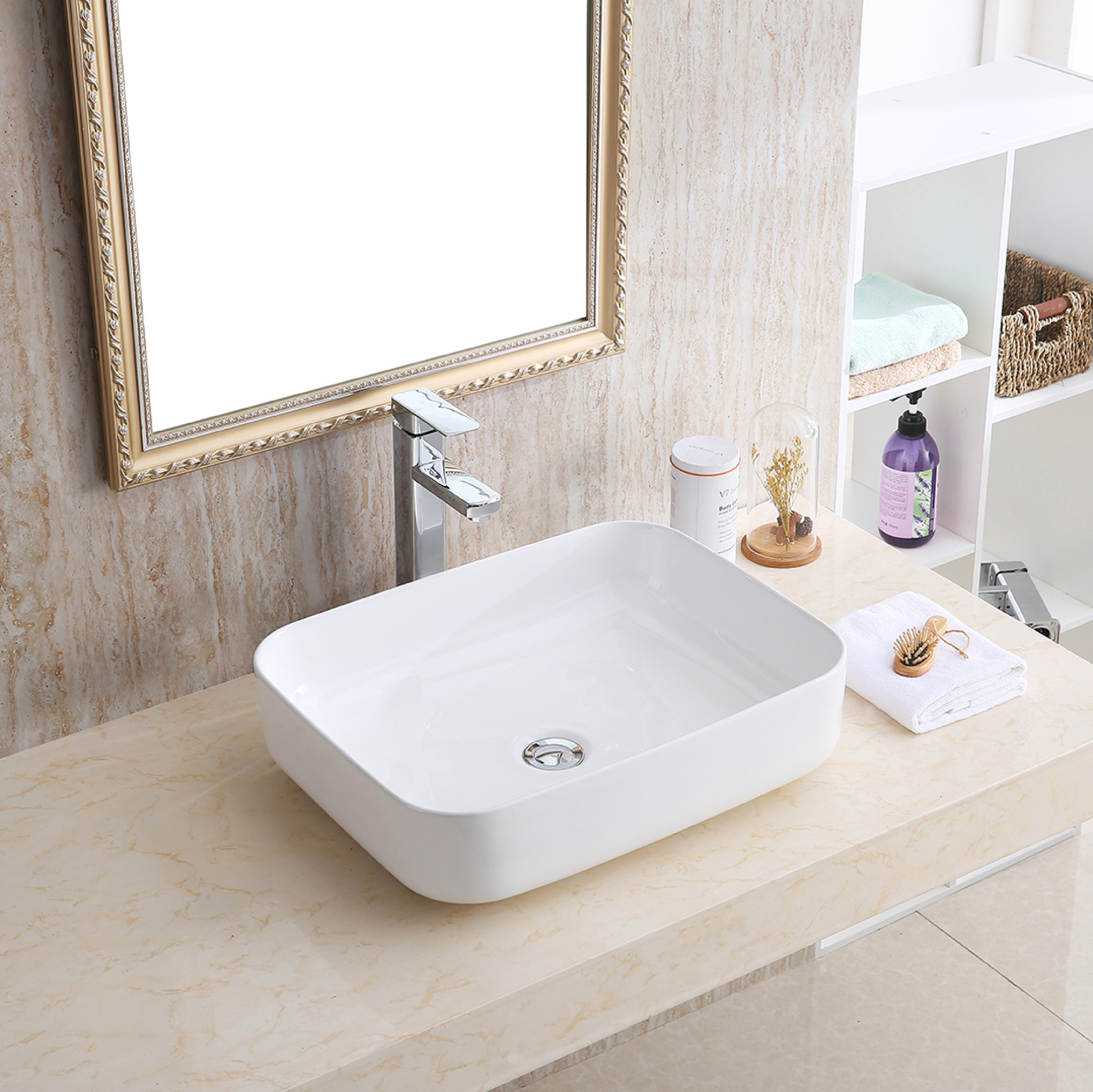 Karran Valera Lavabo de salle de bain vasque rectangulaire en ...