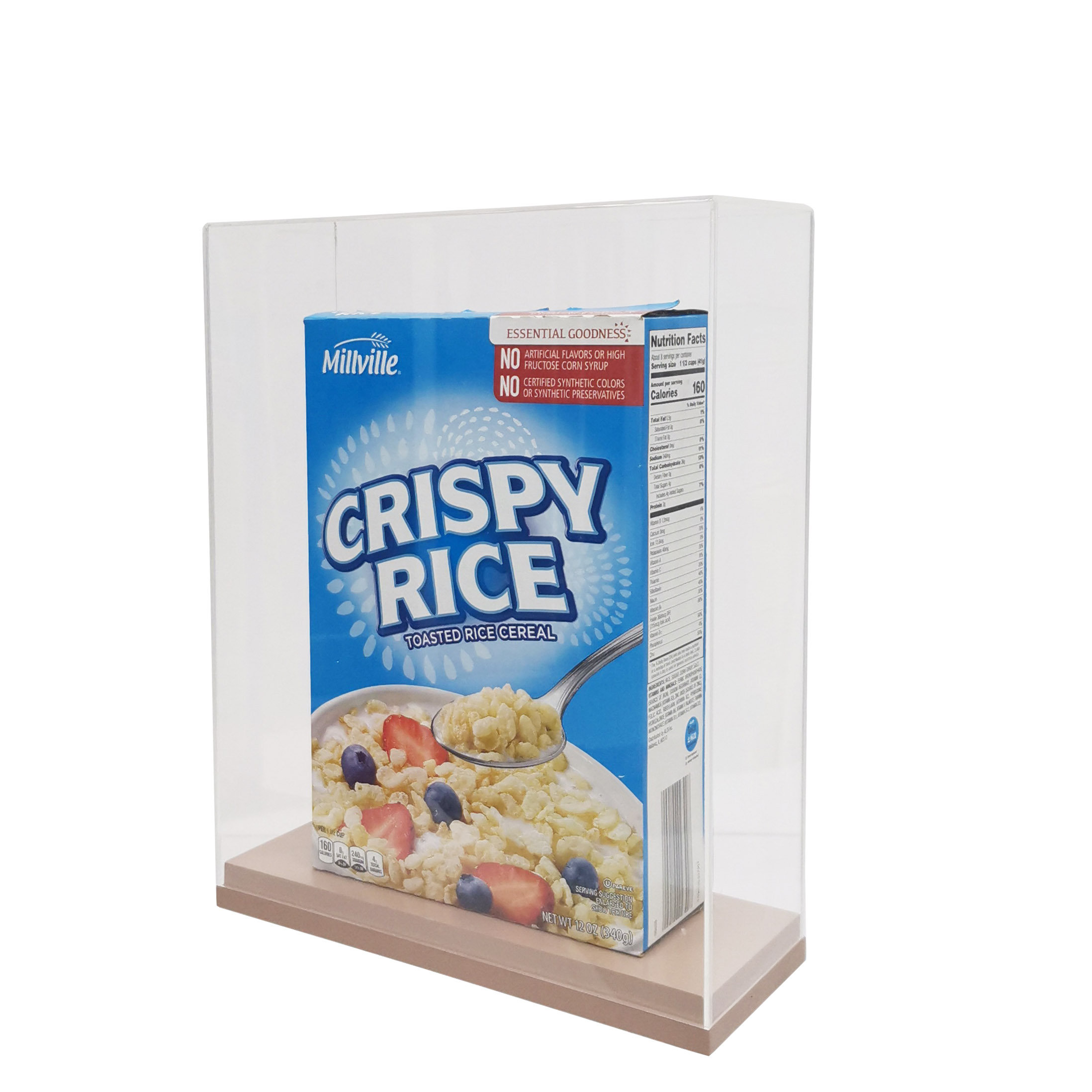 FixtureDisplays 10.8X4x12.9" Acrylic Display Glorifier Cereal Box ...