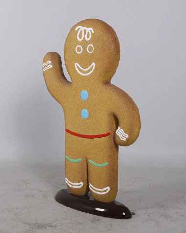 The Holiday Aisle® Amaury Boy Gingerbread Cookie Over Sized Statue ...