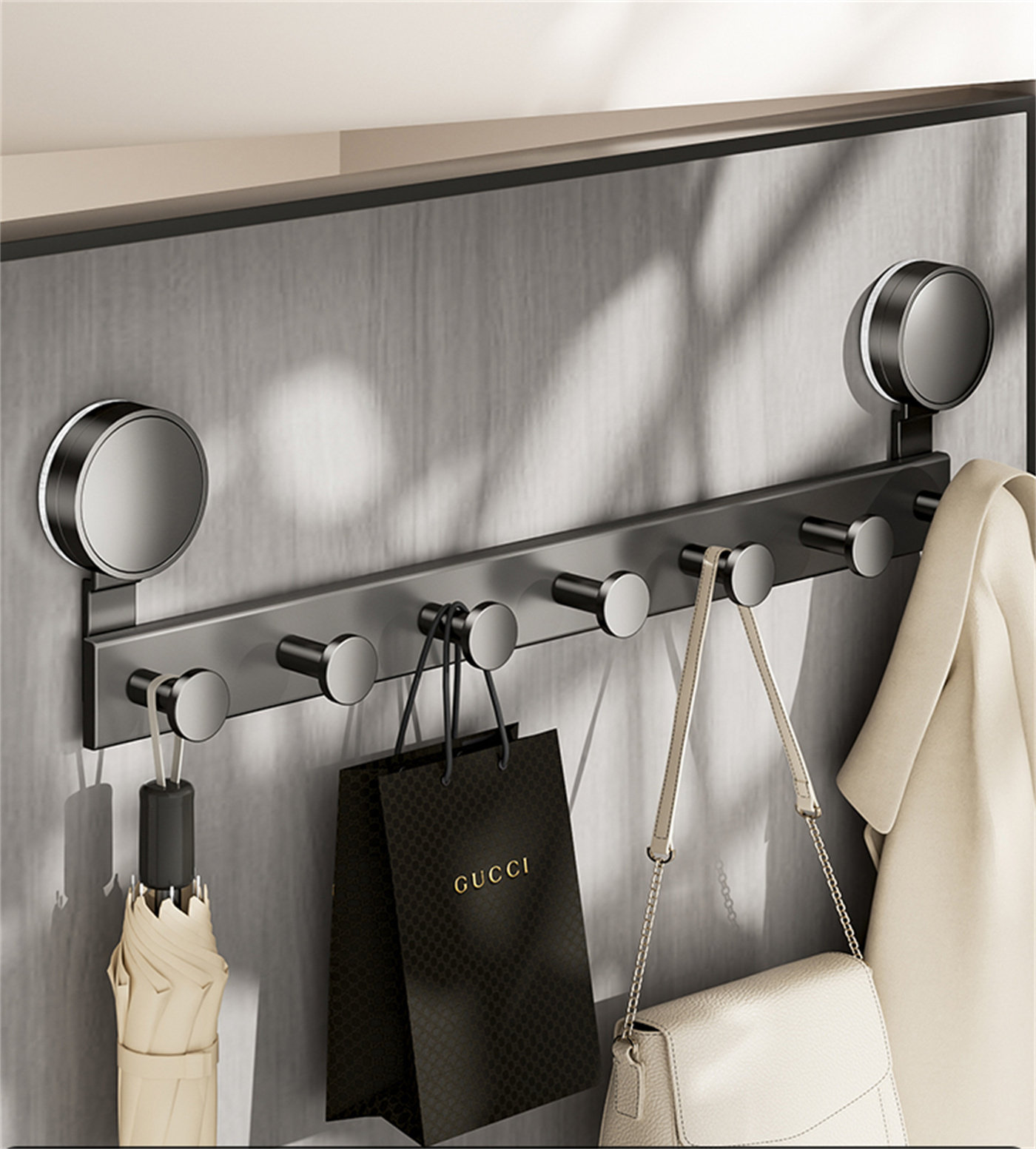 Latitude Run® Aluminum Alloy Suction Cup Hook Rack | Wayfair
