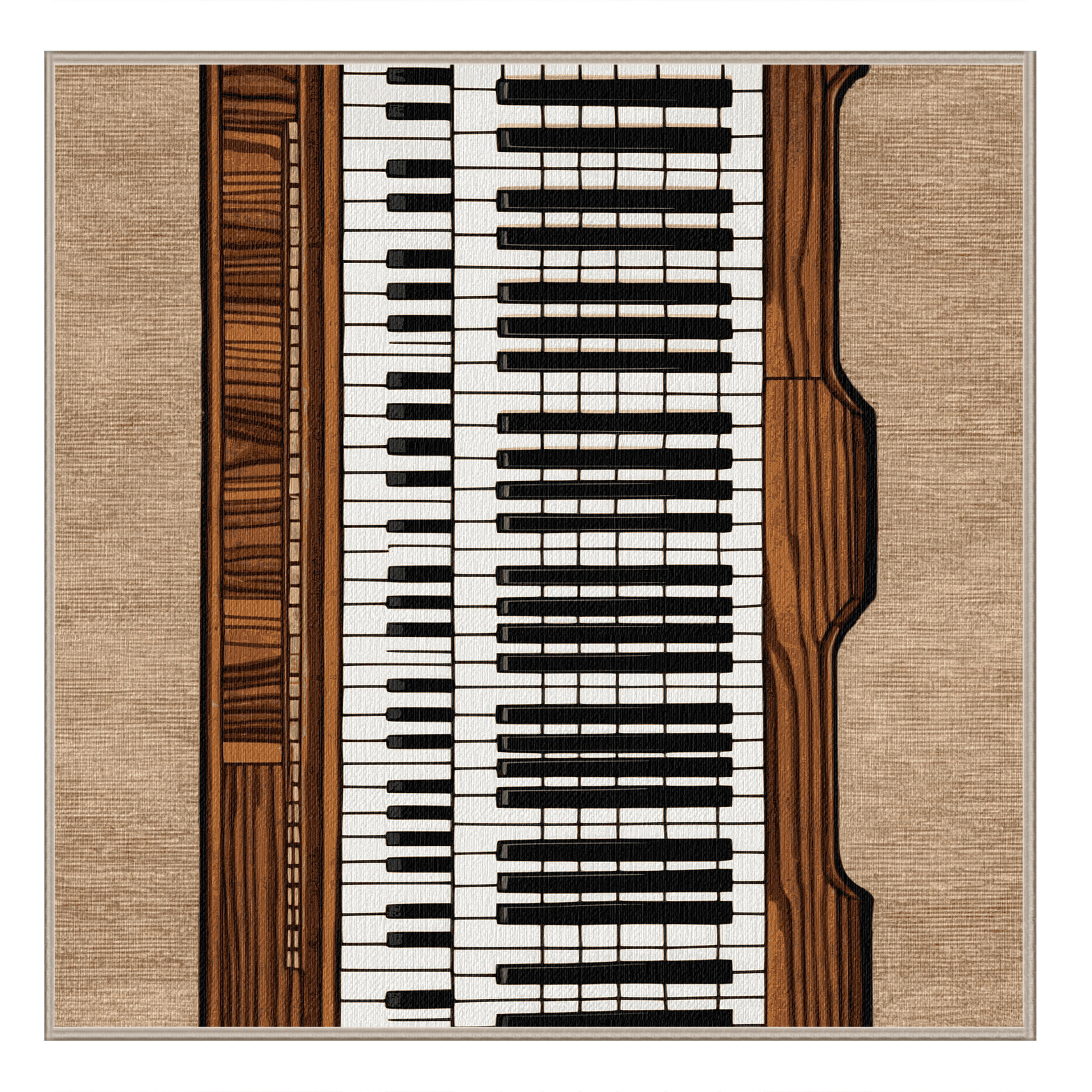 Hokku Designs Washable Piano Music Area Rug | Wayfair