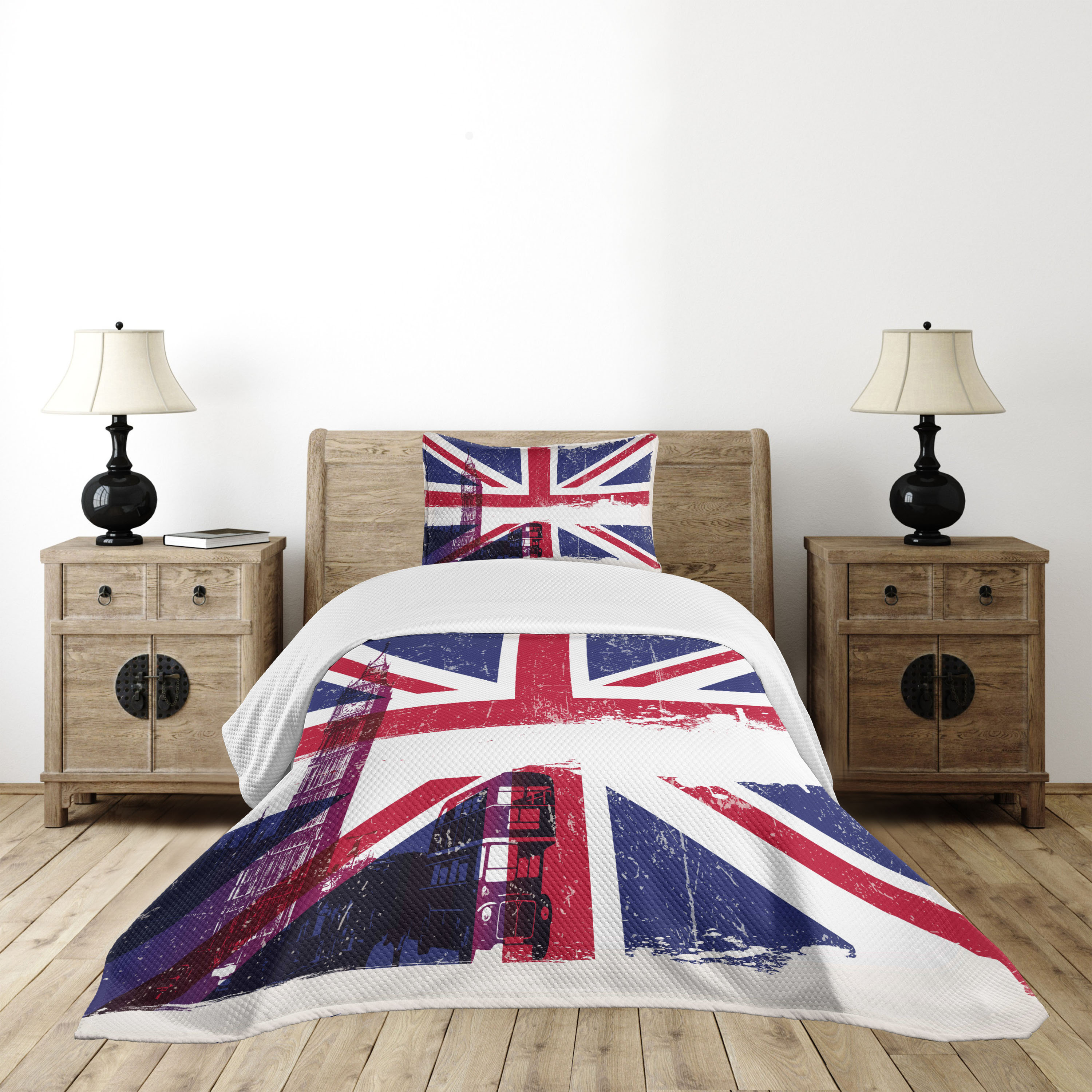 Ambesonne Union Jack Bedspread Set Country Culture Old Multicolor | Wayfair