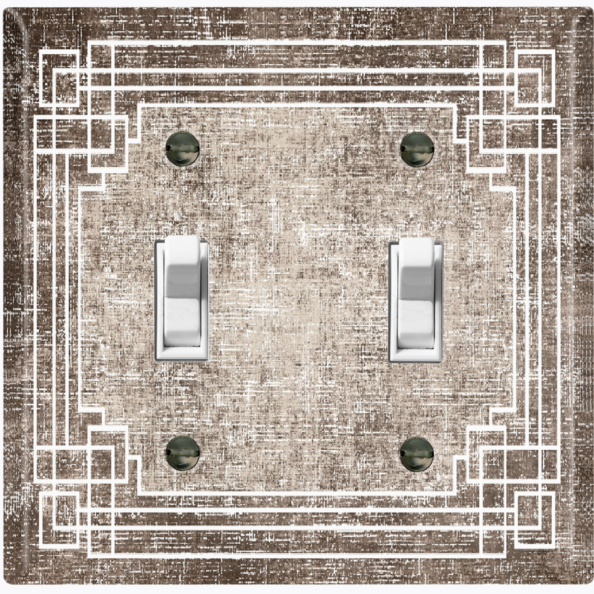 WorldAcc Geometric Abstract Frame Gray Nature Themed 2 - Gang Toggle ...