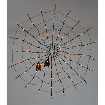 Premier Decorations Ltd 100 Spider Web with 2 Spiders Rope Light ...