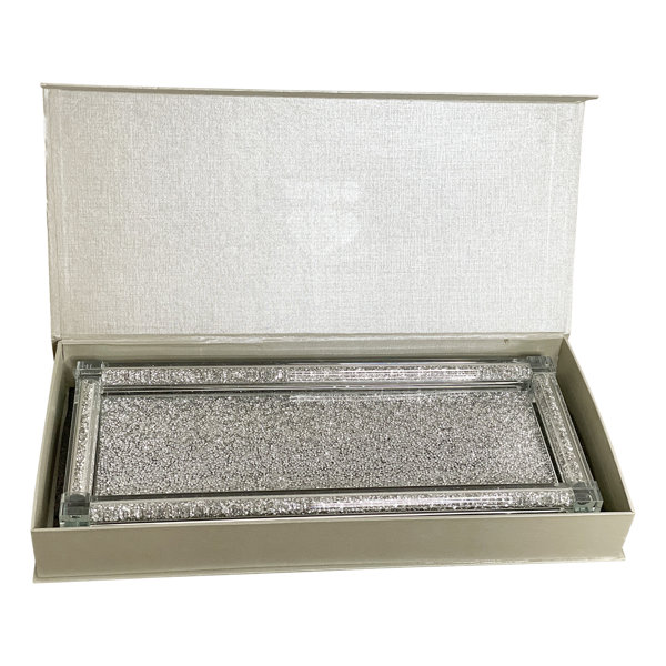 Mercer41 Ambrose Exquisite Large Glass Tray In Gift Box & Reviews | Wayfair