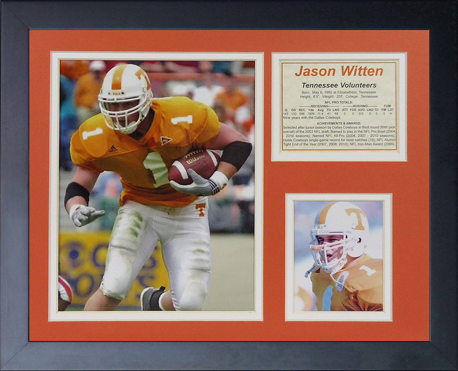 Legends Never Die Jason Witten - Tennessee Framed Memorabilia - Wayfair ...