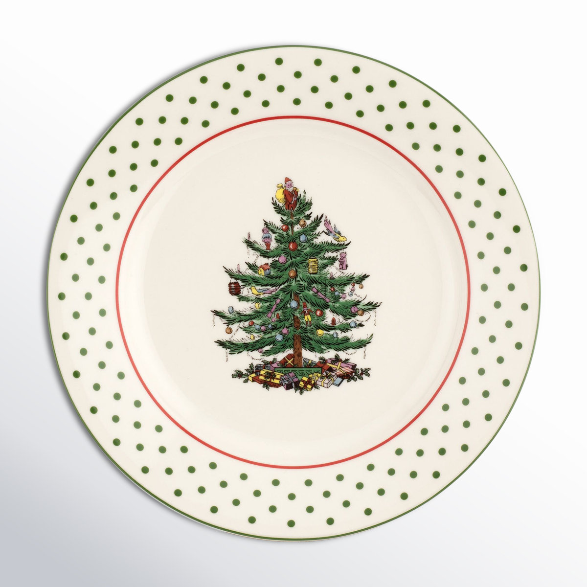 Spode Christmas Tree Polka Dot Dessert Plates & Reviews | Birch Lane