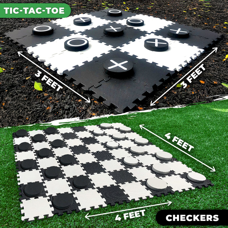 SWOOC Checkers & Tic Tac Toe Giant Games & Reviews - Wayfair Canada