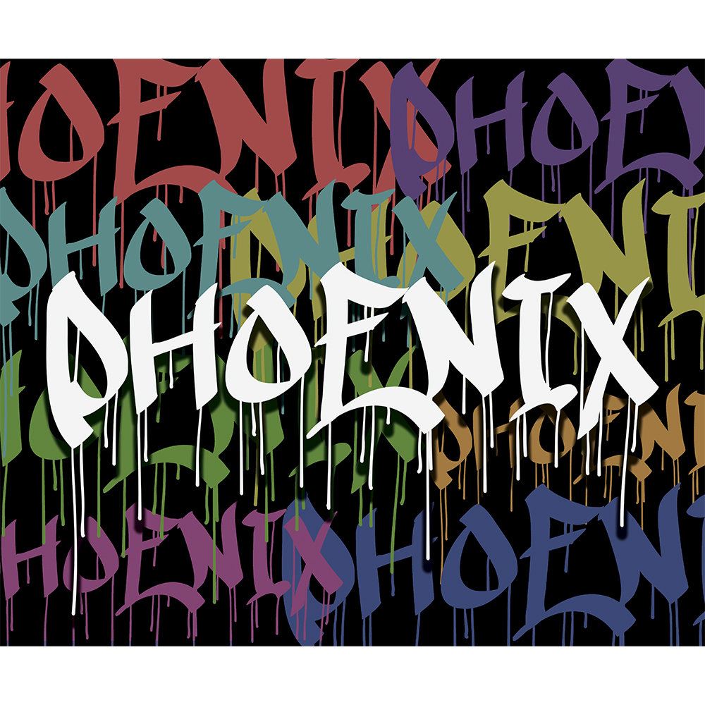Second Story Collection Phoenix Graffiti Art, Graphic Art Wrapped ...