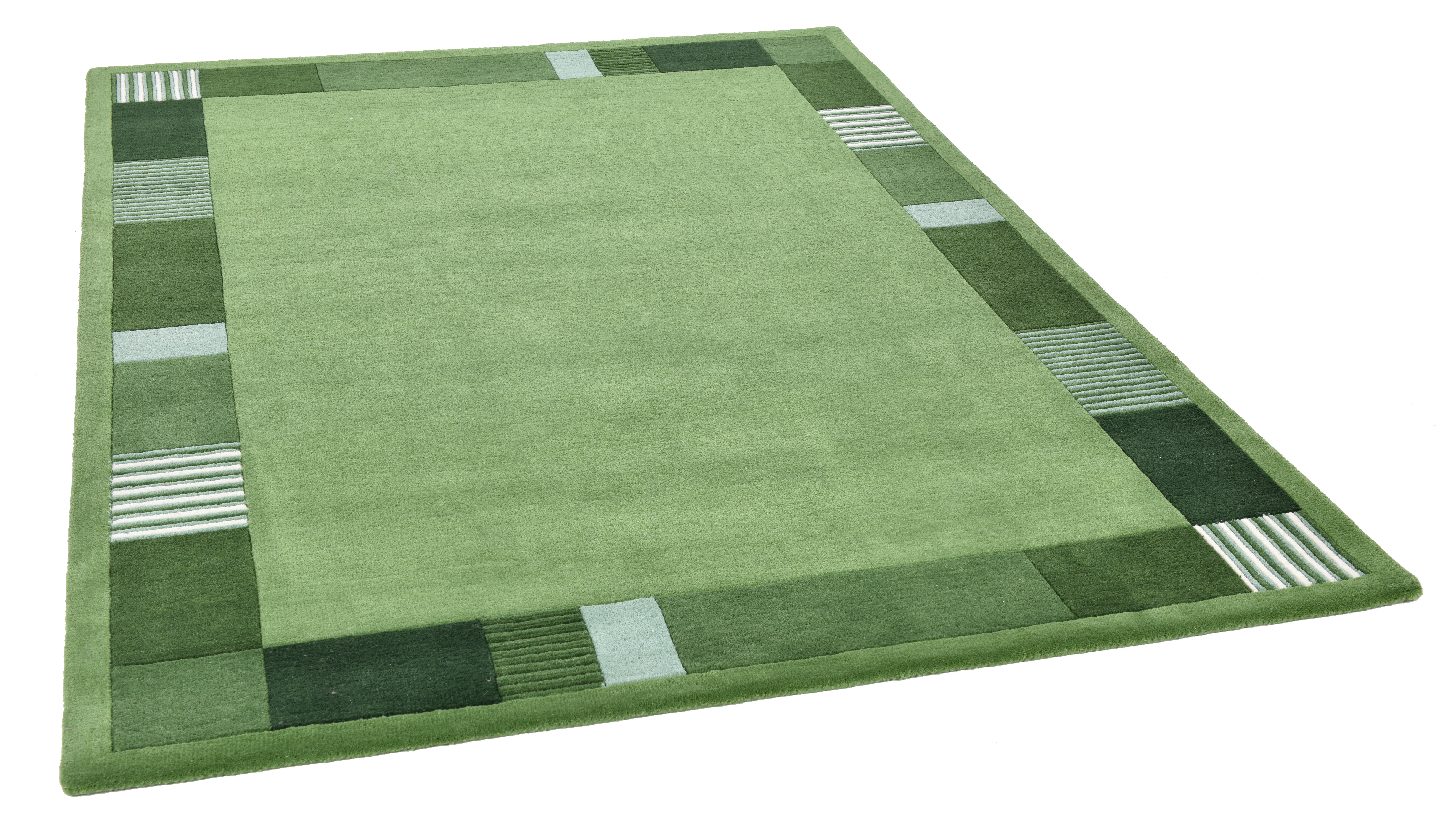 Theko Royal Nepali Hand Tufted Wool Green Rug | Wayfair.co.uk
