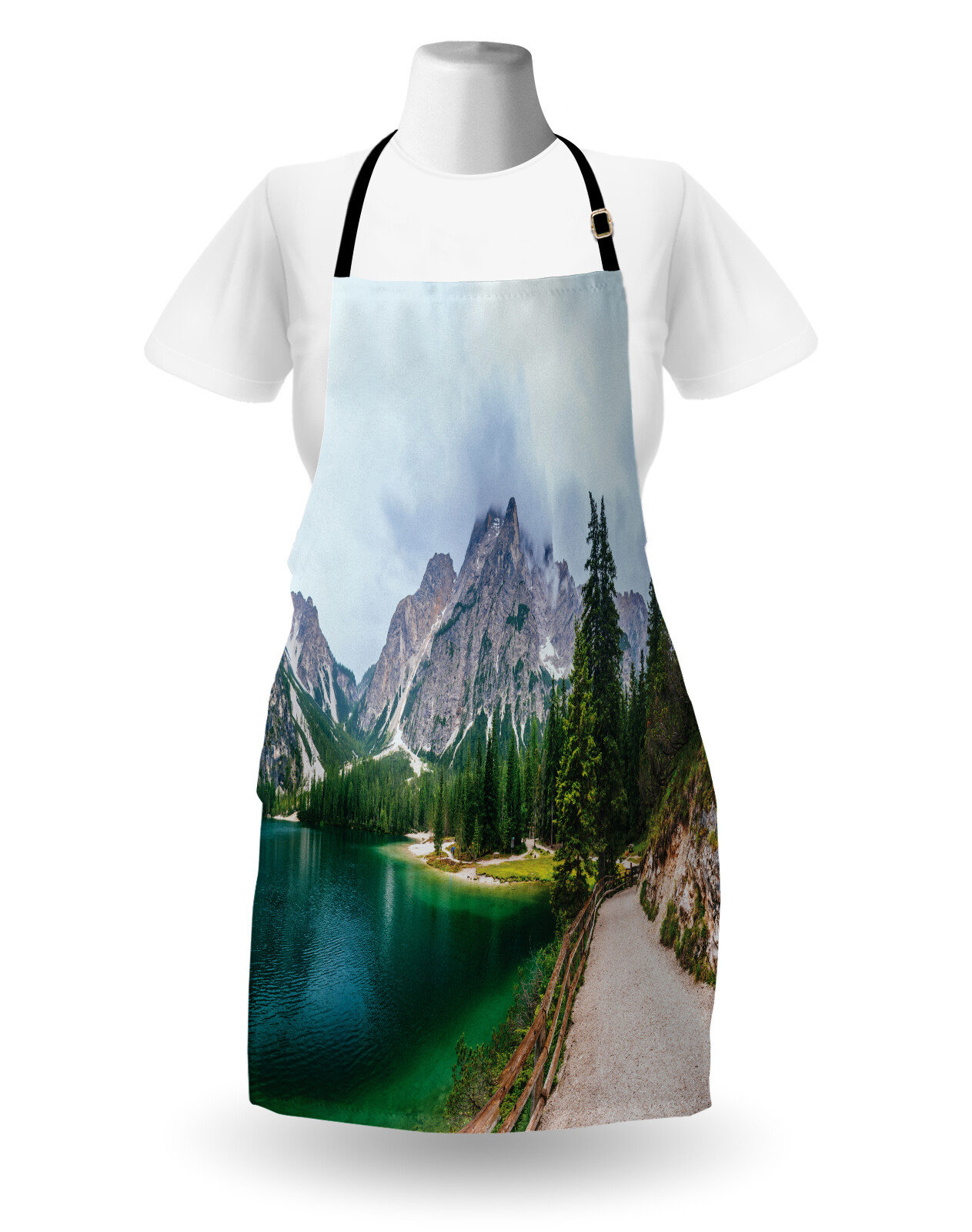 Bungalow Rose Landscape Apron Unisex Lake and Mountains Hiking Adult ...