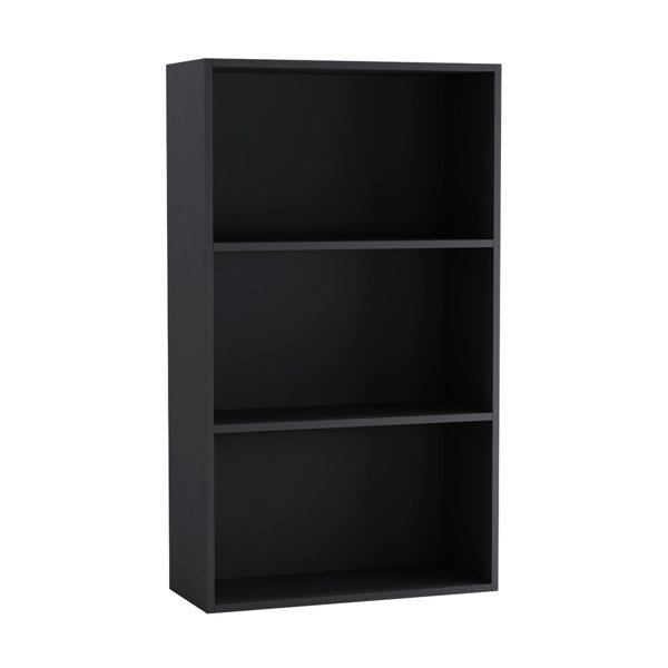 17 Stories Wide 3 Shelf Tier Wooden Bookcase Cabinet Storage | Wayfair ...