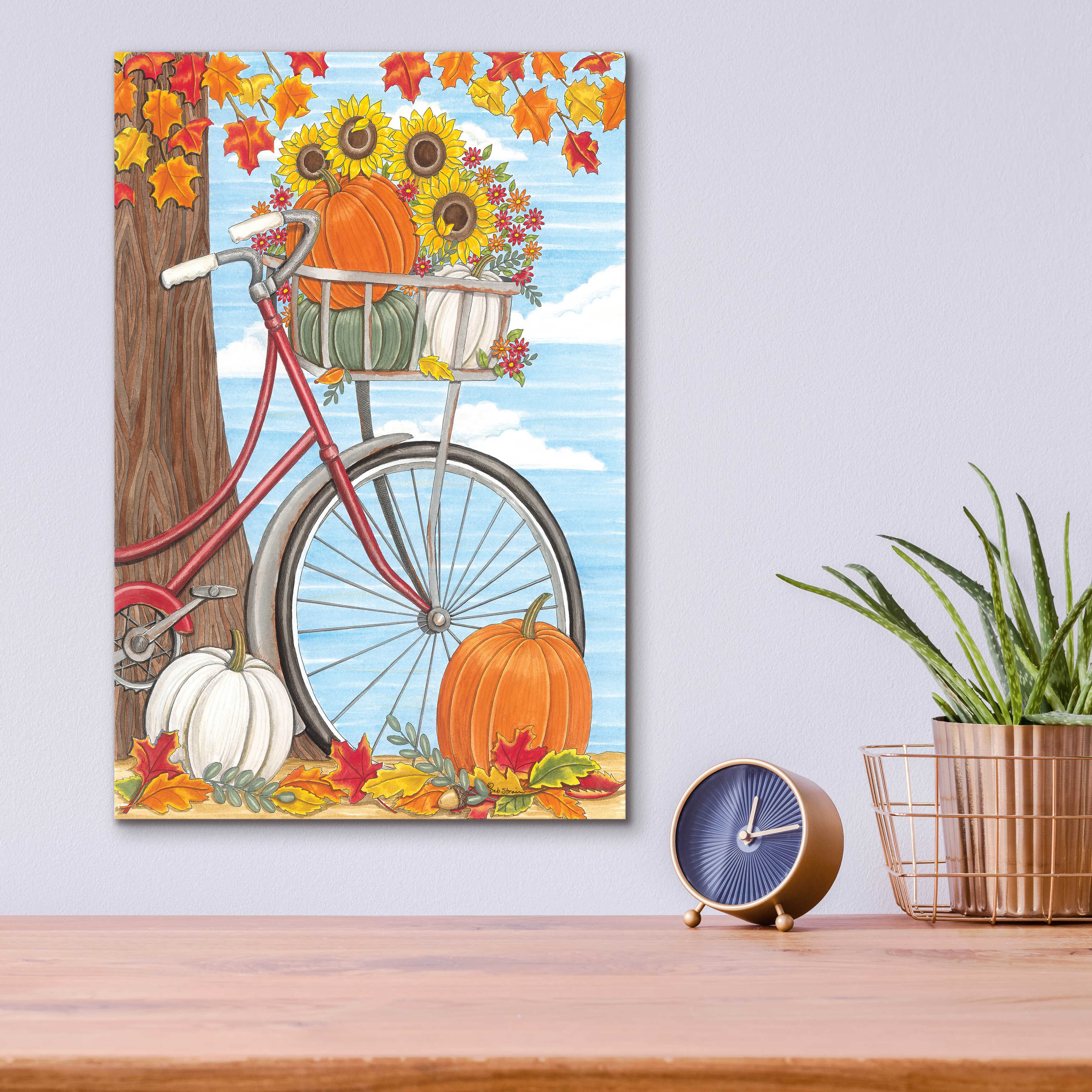 August Grove Fall Bicycle by Deb Strain - Unframed Print - Wayfair Canada