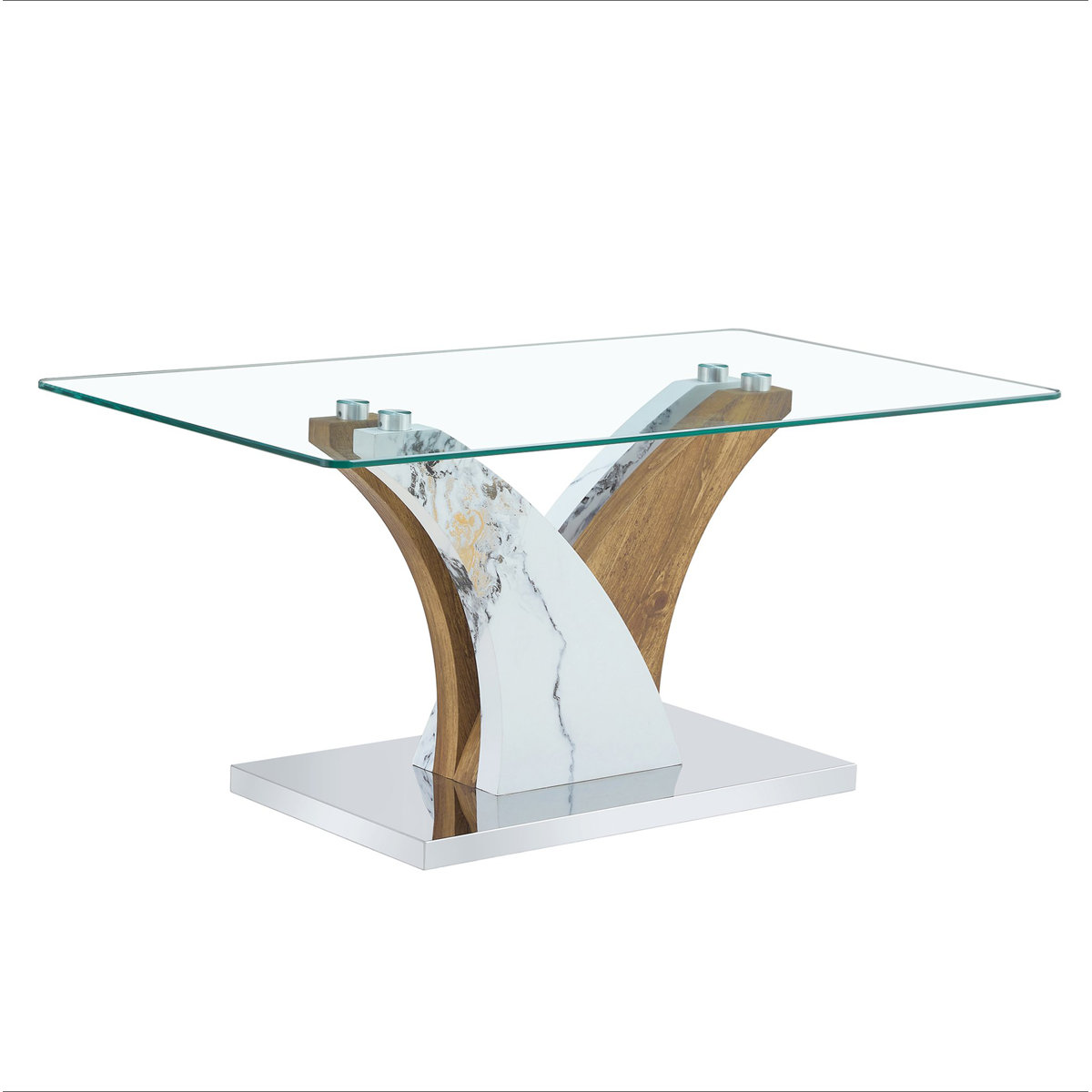 Latitude Run® Rectangular Coffee Table.Tempered Glass Countertop, And ...