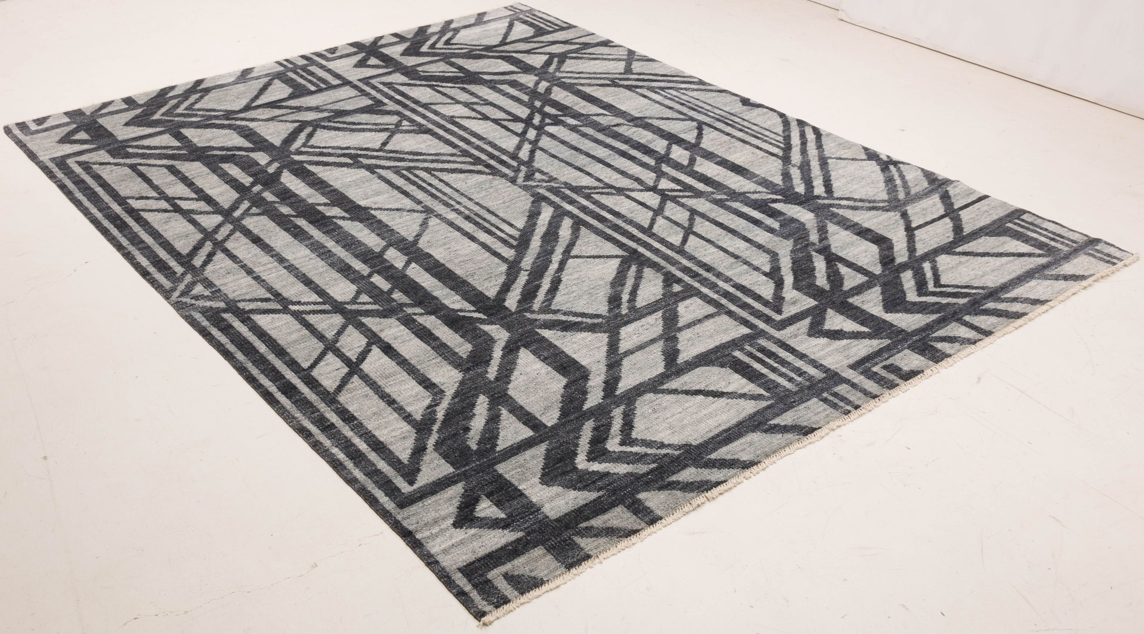 String Matter Hand Knotted Abstract Rug | Wayfair