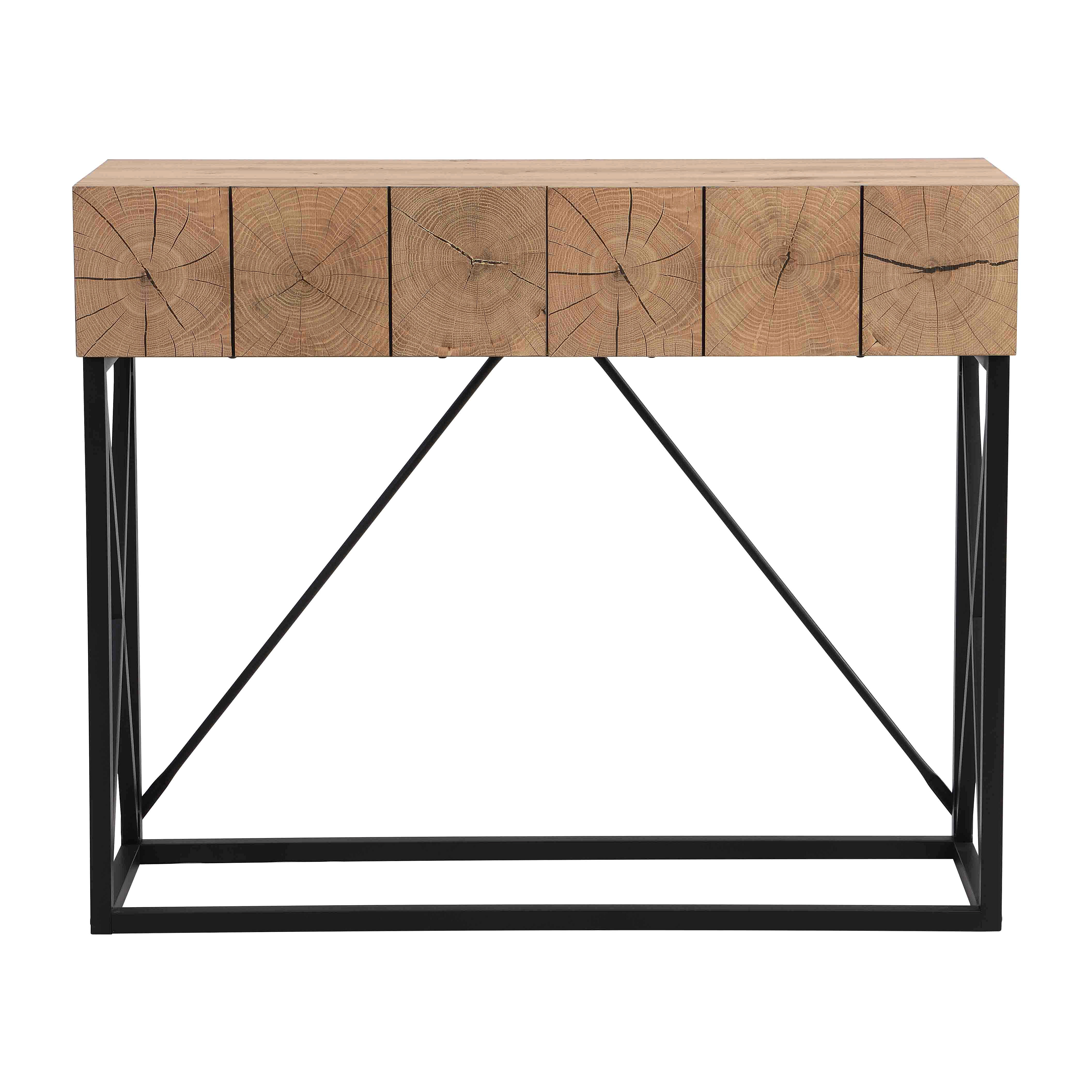 DAPPER DOODLES INC 43.31'' Luxury Wood Sofa Table, Industrial Console Table For Entryway ...