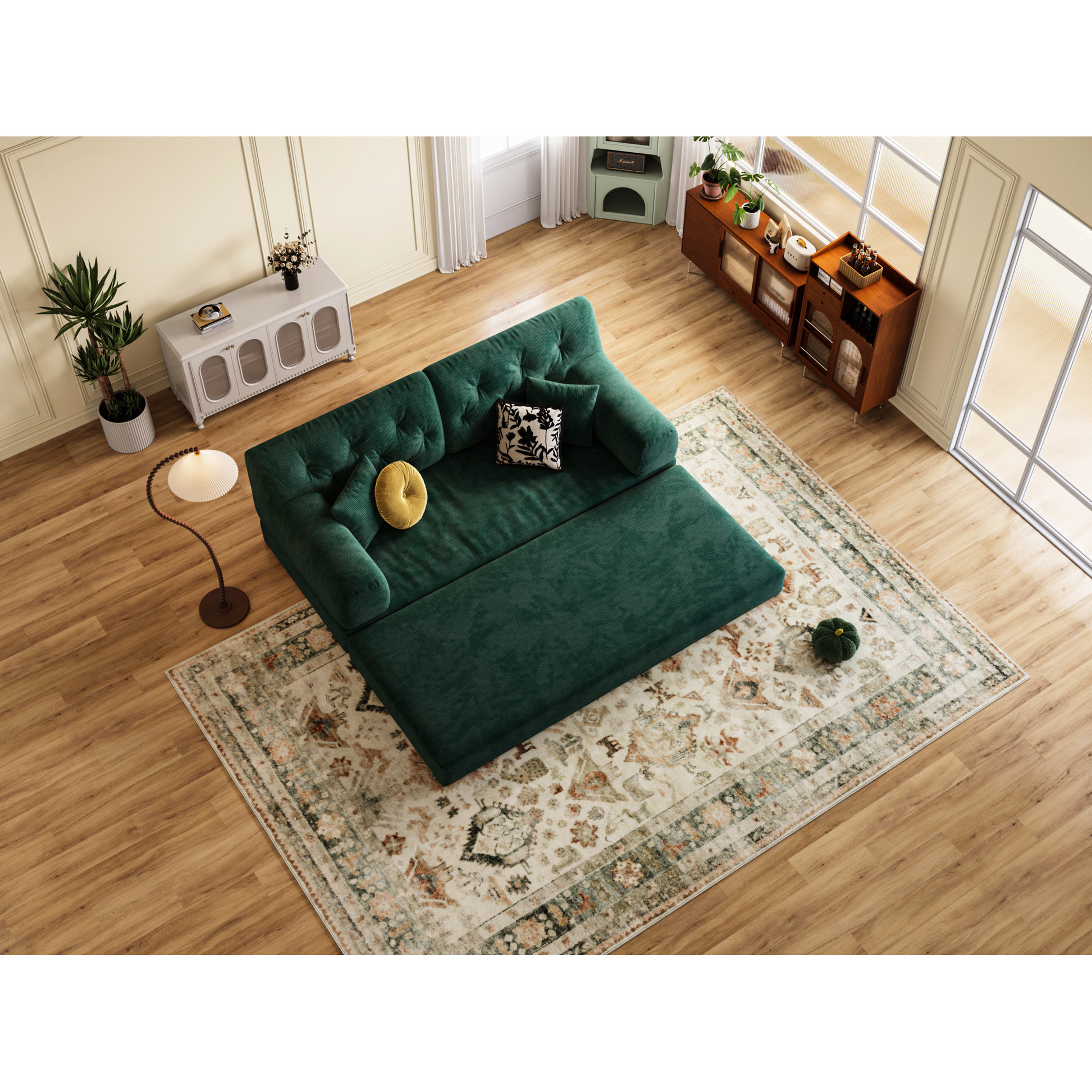 Latitude Run® 78.8inch Modular Convertible Pudding Block Floor ...