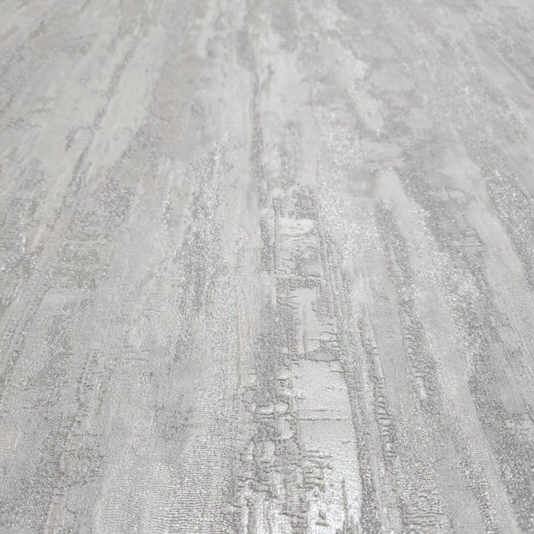 Hokku Designs Kerrah Gray White Silver Metallic Faux Distressed Metal ...