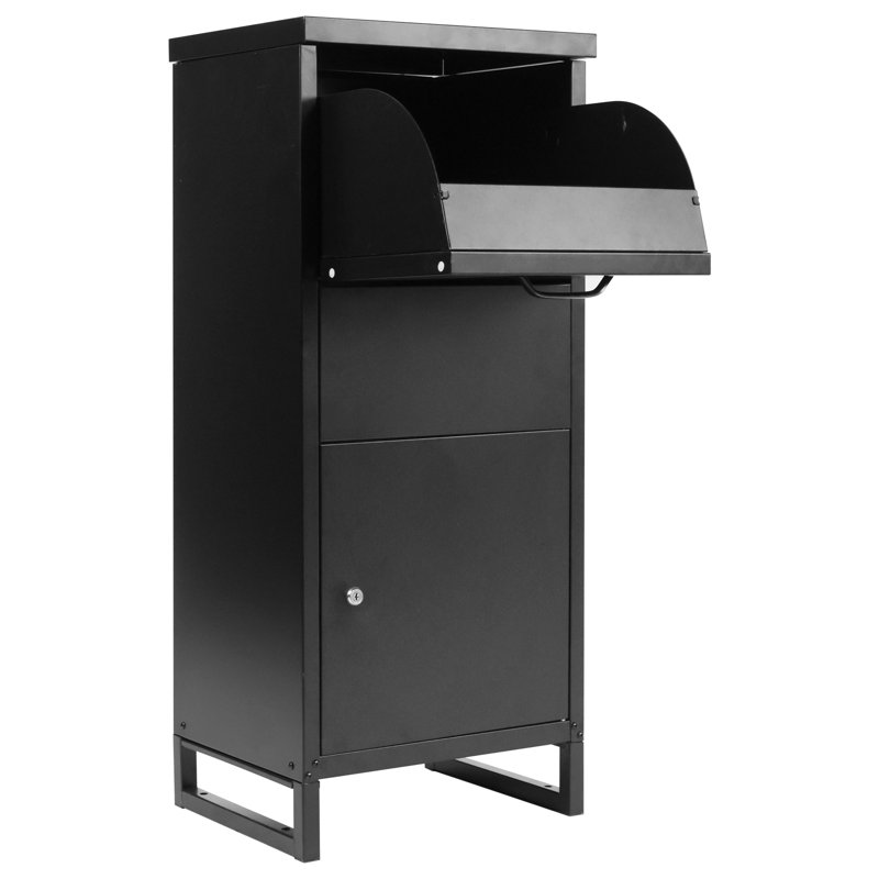 walsport Walsport Freestanding Metal Package Drop Lockable Mailbox ...