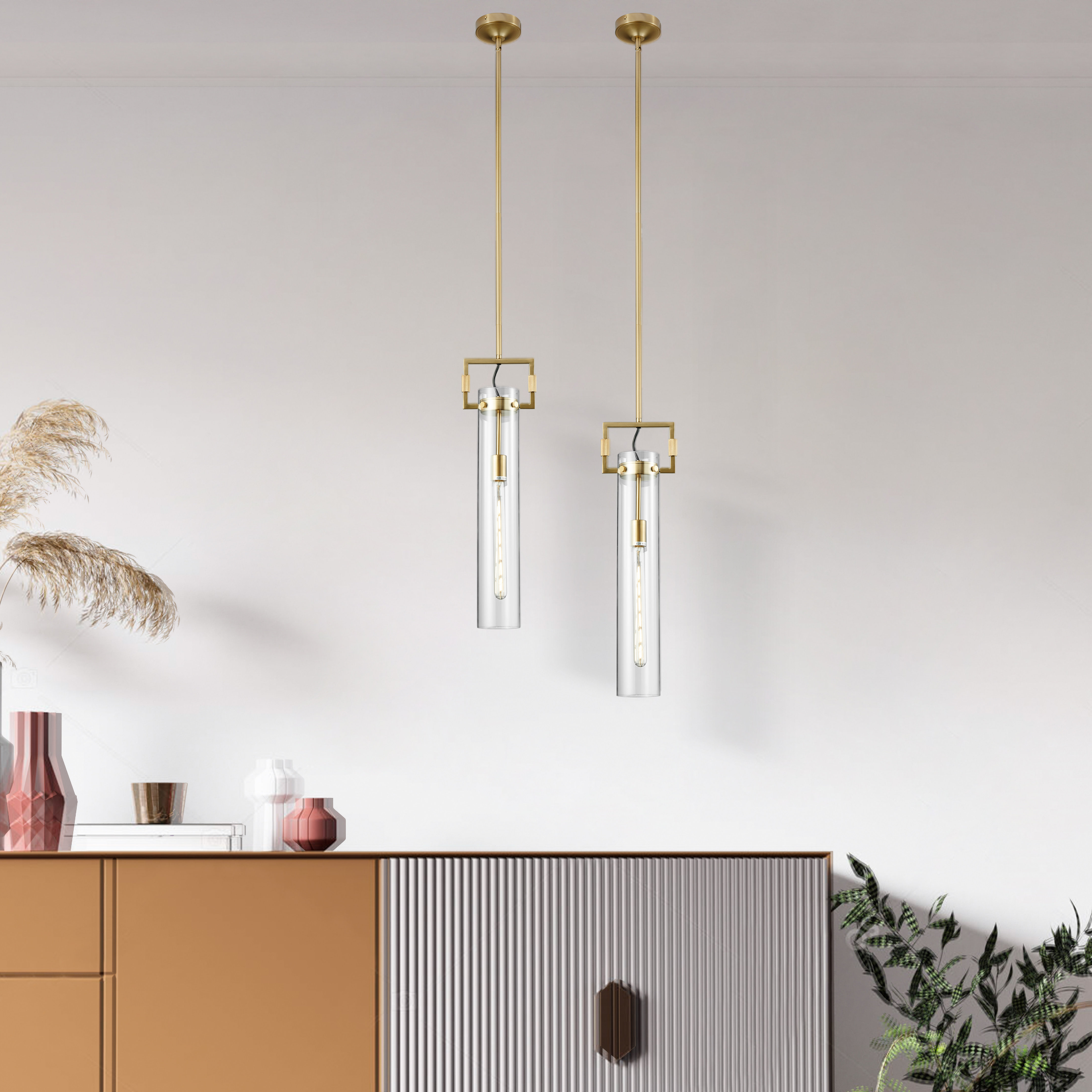 Mercer41 Luminaire suspendu simple en or 1 lumière Raenell - Wayfair Canada