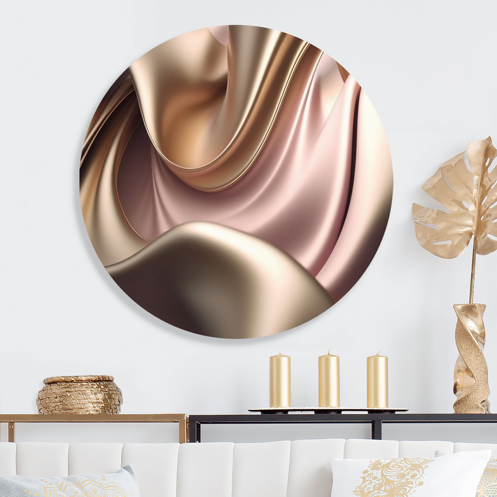 Mercer41 Luscious Liquid Gold In Subdued Pink And Taupe IV - Abstract ...
