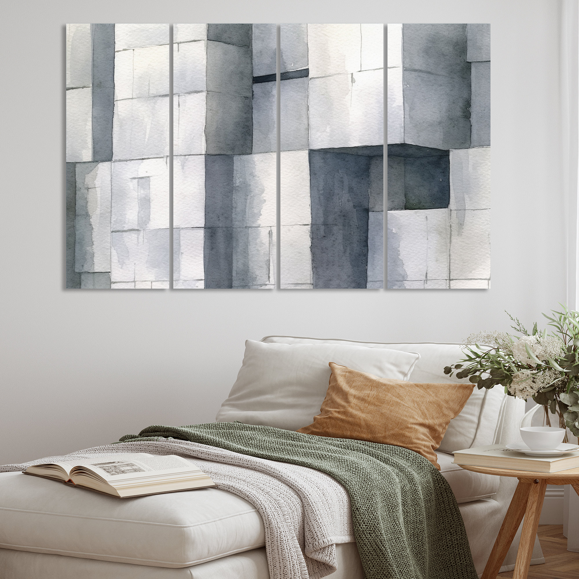 Ivy Bronx Grey Abstract Zen I 4 Pieces | Wayfair