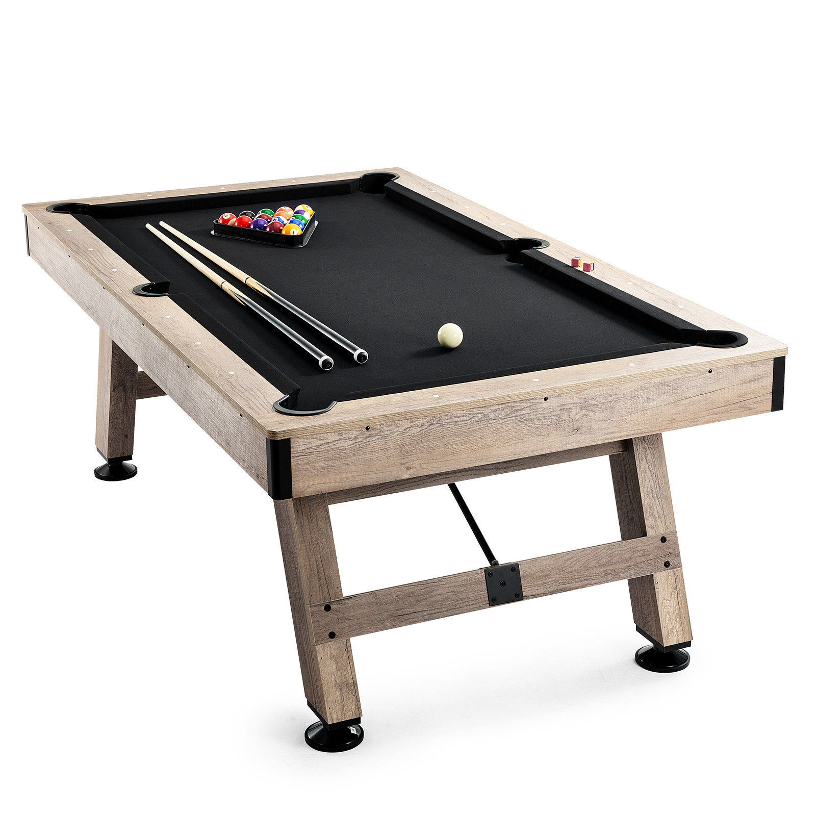 VEVOR Billiards Table, 7 ft Pool Table, Adjust Legs Stable Billiards ...