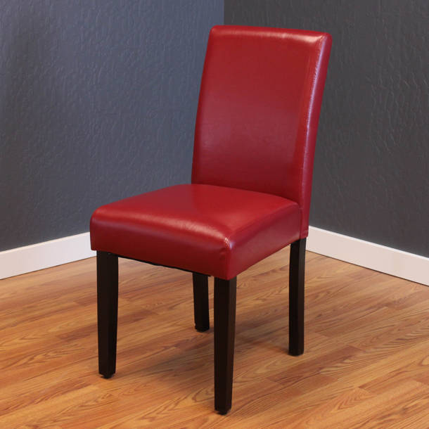 Red Barrel Studio® Faux Leather Upholstered Parsons Dining Chairs ...