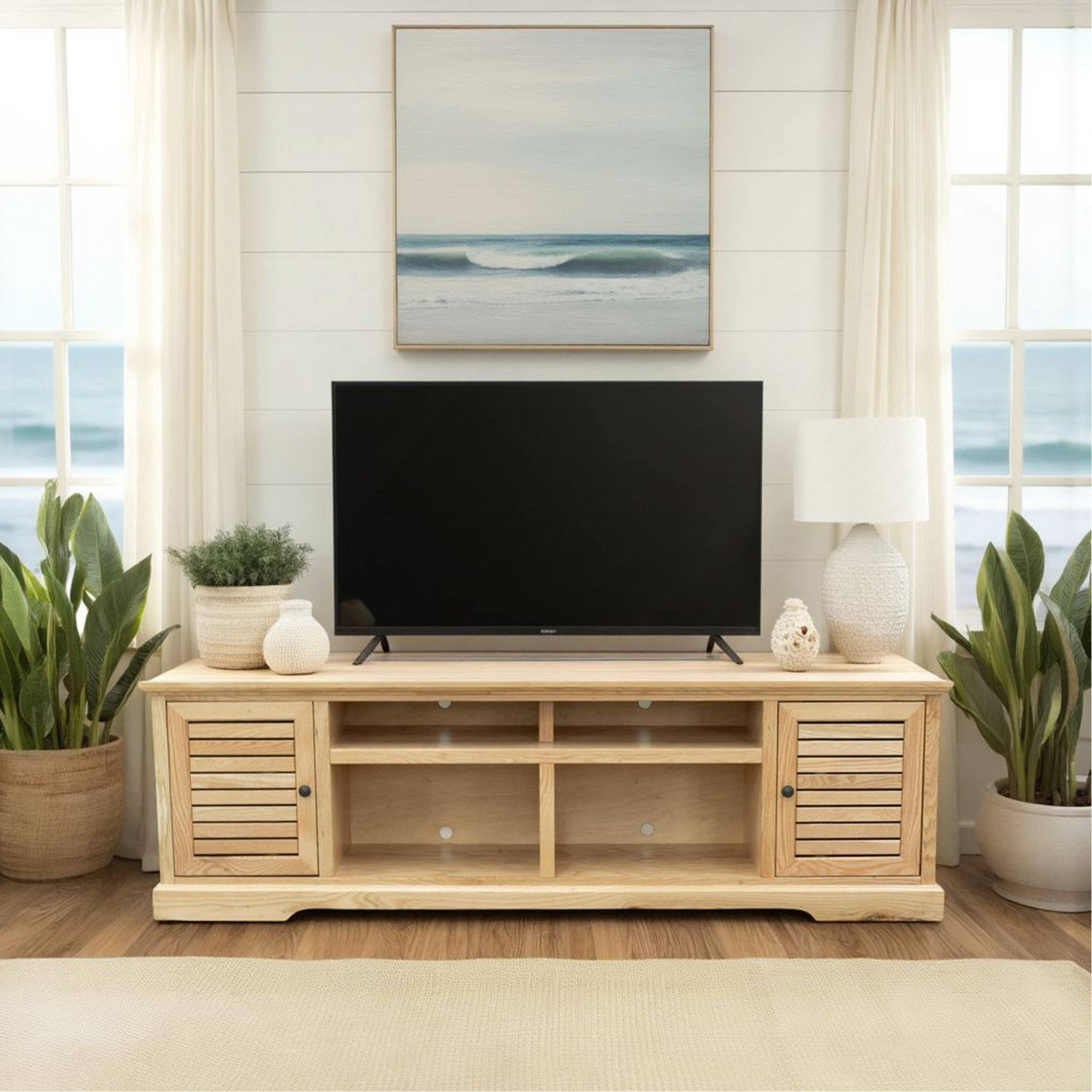 Corrigan Studio® Sturdy And Stylish TV Stand Console For Large Screens ...