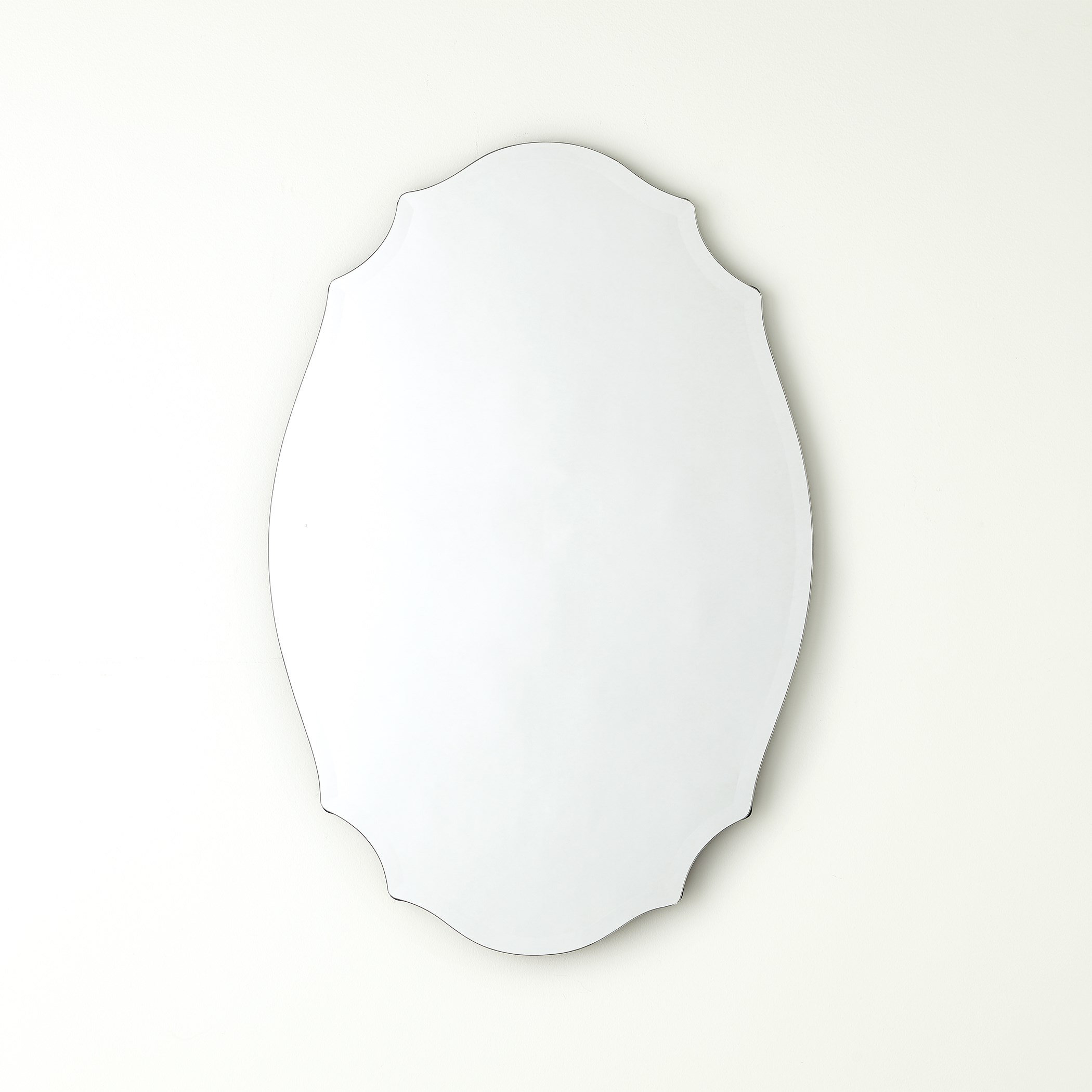 Signature III Scalloped Beveled Oval Mirror | Wayfair