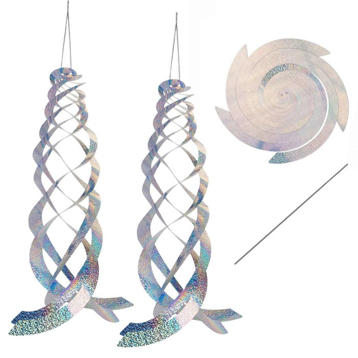 Arlmont & Co. Demick Bird Repellent Spiral Reflectors Hanging ...