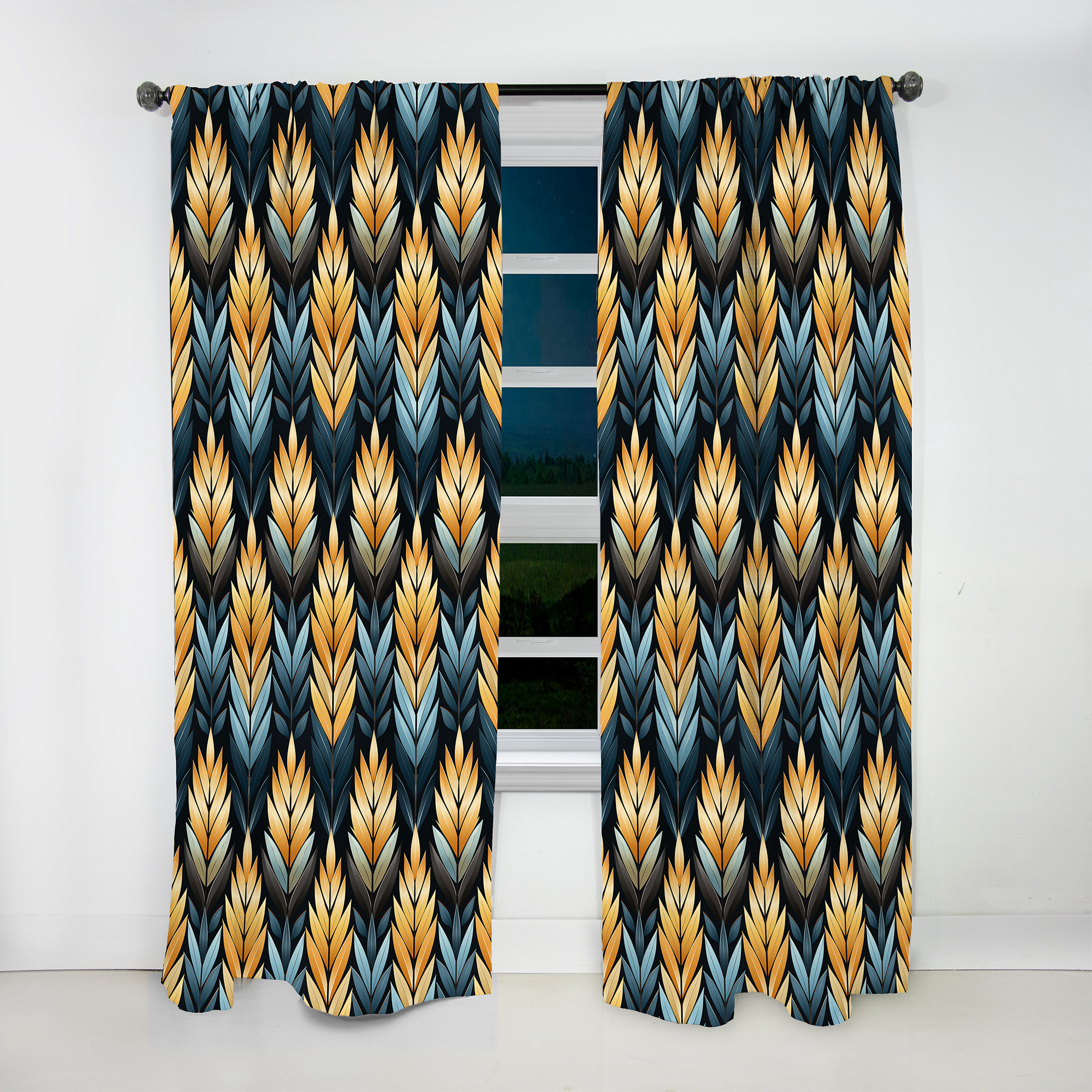 Design Art Tribal Essence Chevron Pattern - Chevron Curtain - Velvet ...