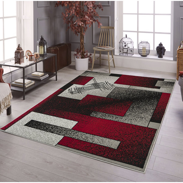 Wrought Studio Tapis rouge / gris Breakthrough et Commentaires ...