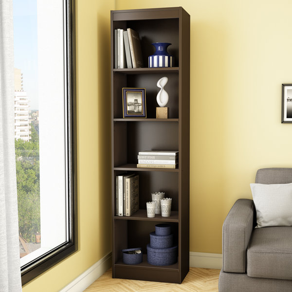South Shore Axess Narrow 5-Shelf Narrow Bookcase Pure White & Reviews ...