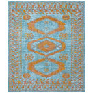 Madison Couture Rugs Tribal Elegance Orange/Rust/Grey Hand-Knotted Wool ...