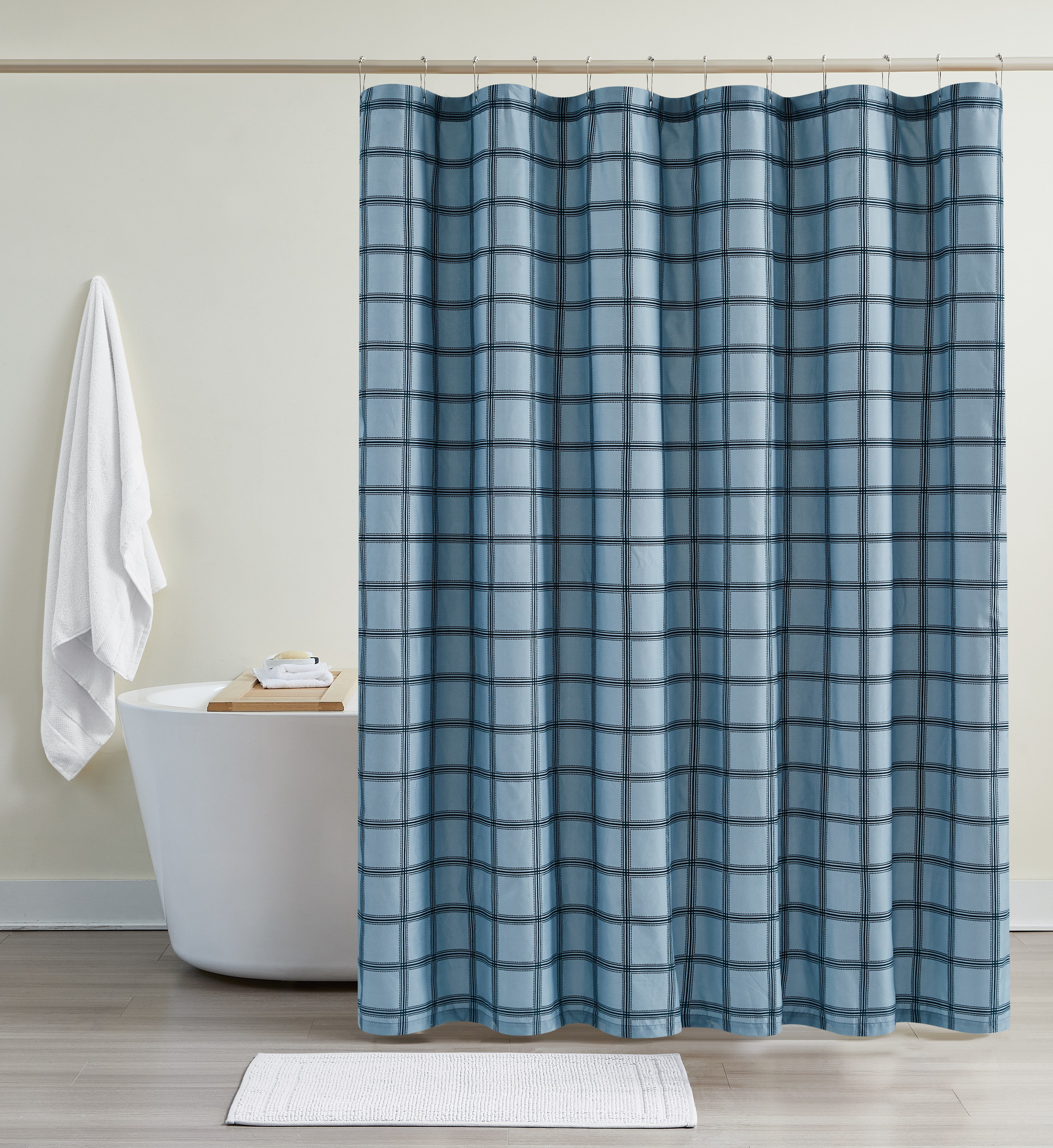 Cannon Luka Grid Shower Curtain | Wayfair