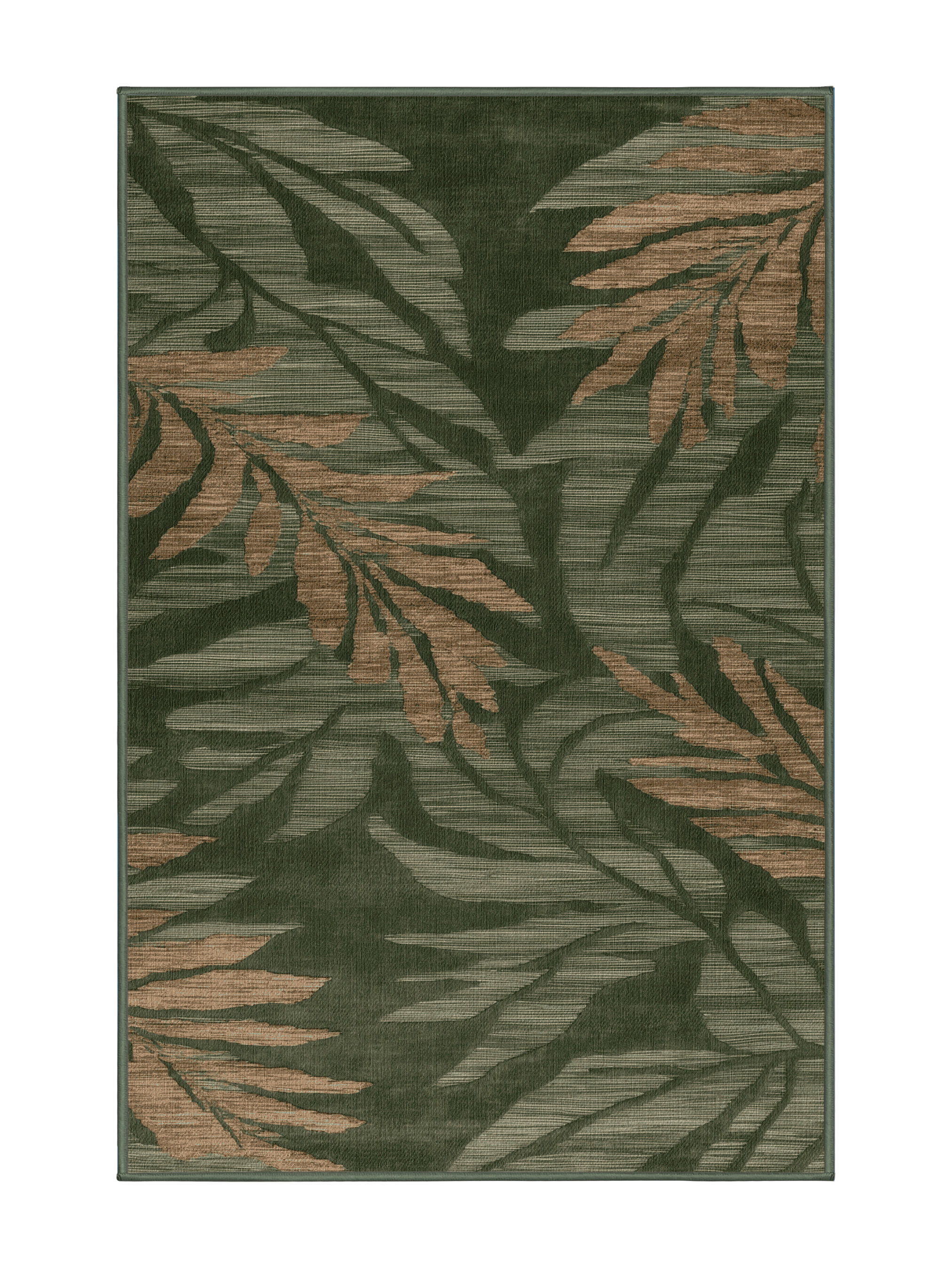 Hokku Designs Machine Washable Abstract Green Area Rug | Wayfair
