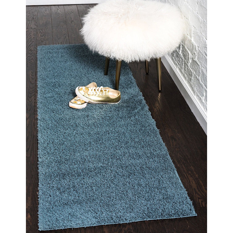 Ebern Designs Alpine Slate Blue Area Rug & Reviews | Wayfair