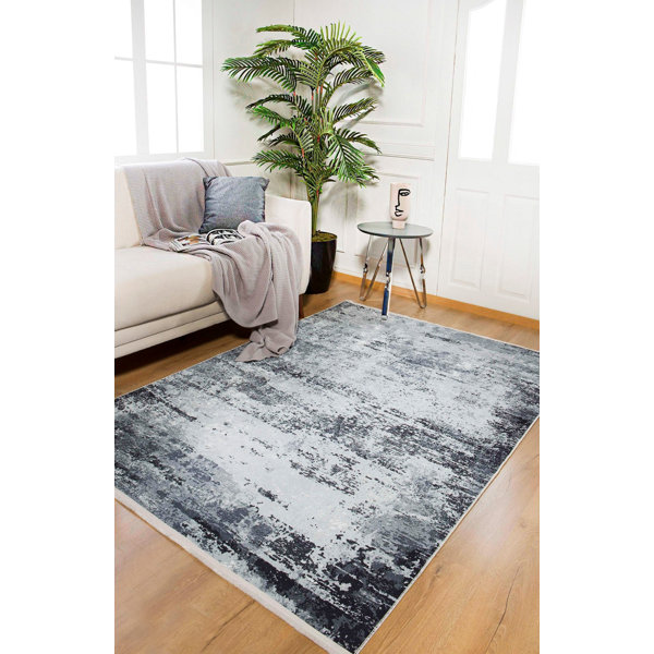Williston Forge Ashlin Grey Modern Polyester Digital Print Area Rug ...