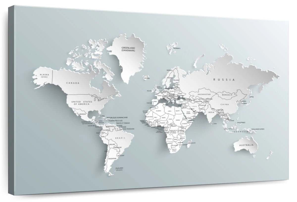 Elephant Stock Modern World Map | Wayfair