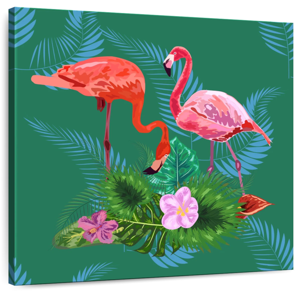 Ebern Designs Crowle Floral Flamingos | Wayfair