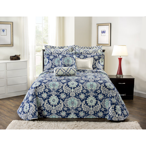 Thomasville At Home Cotton Damask Bedspread | Wayfair