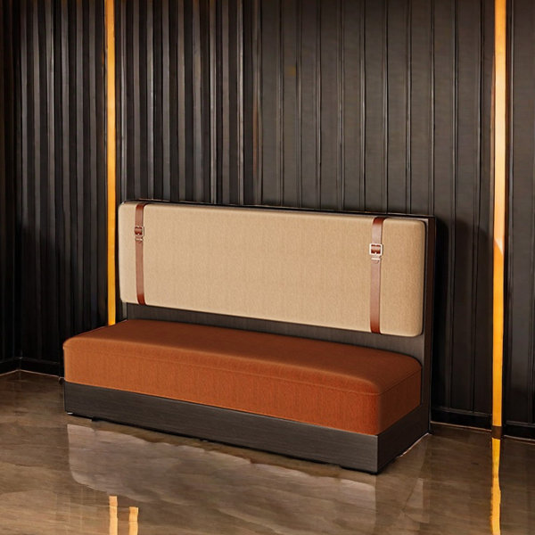 Canadian Linen High-end Restaurant Bar Cafe Bench Faux Leather ...