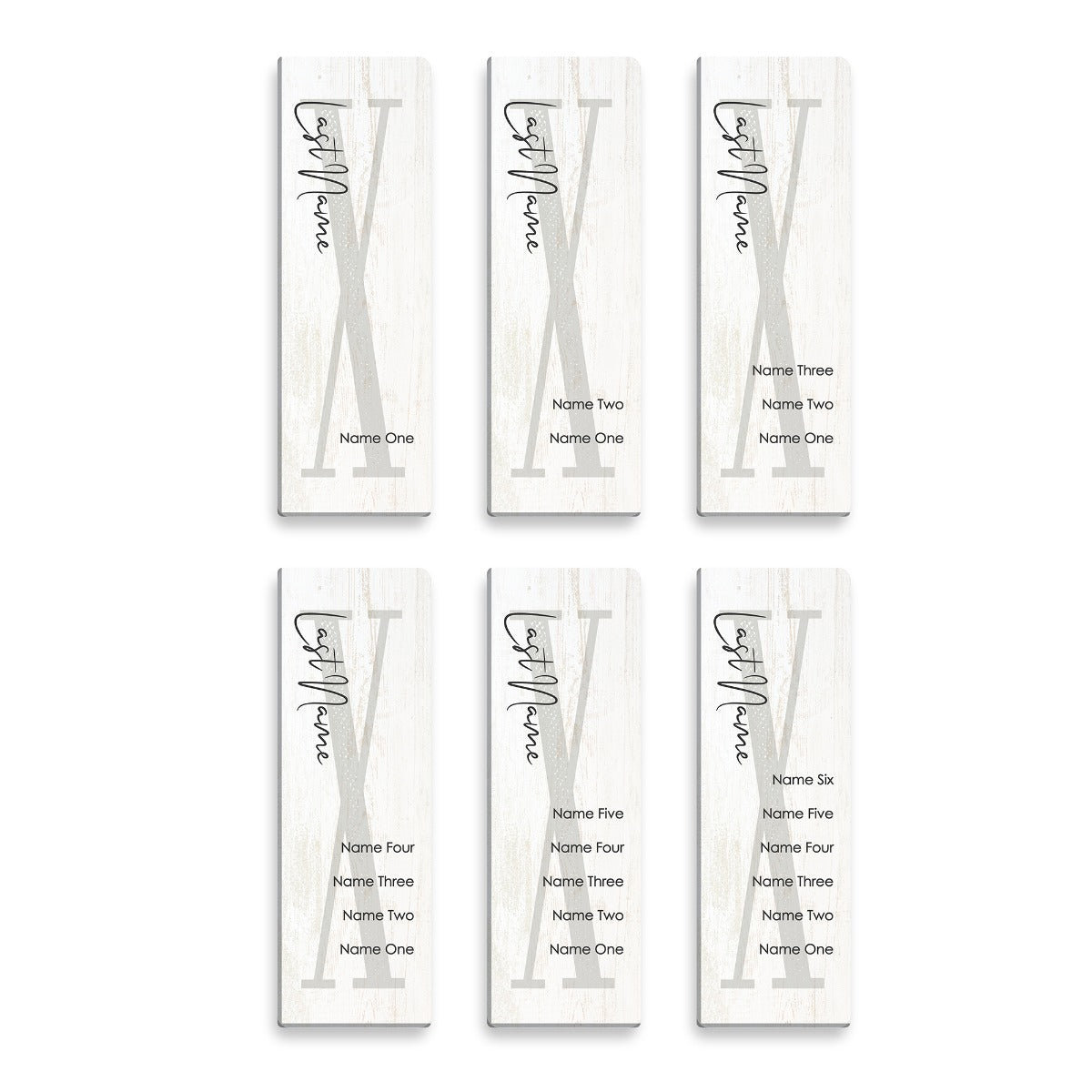 CPS Family Initial and Names 10x30 Gallery Wrapped Canvas | Wayfair