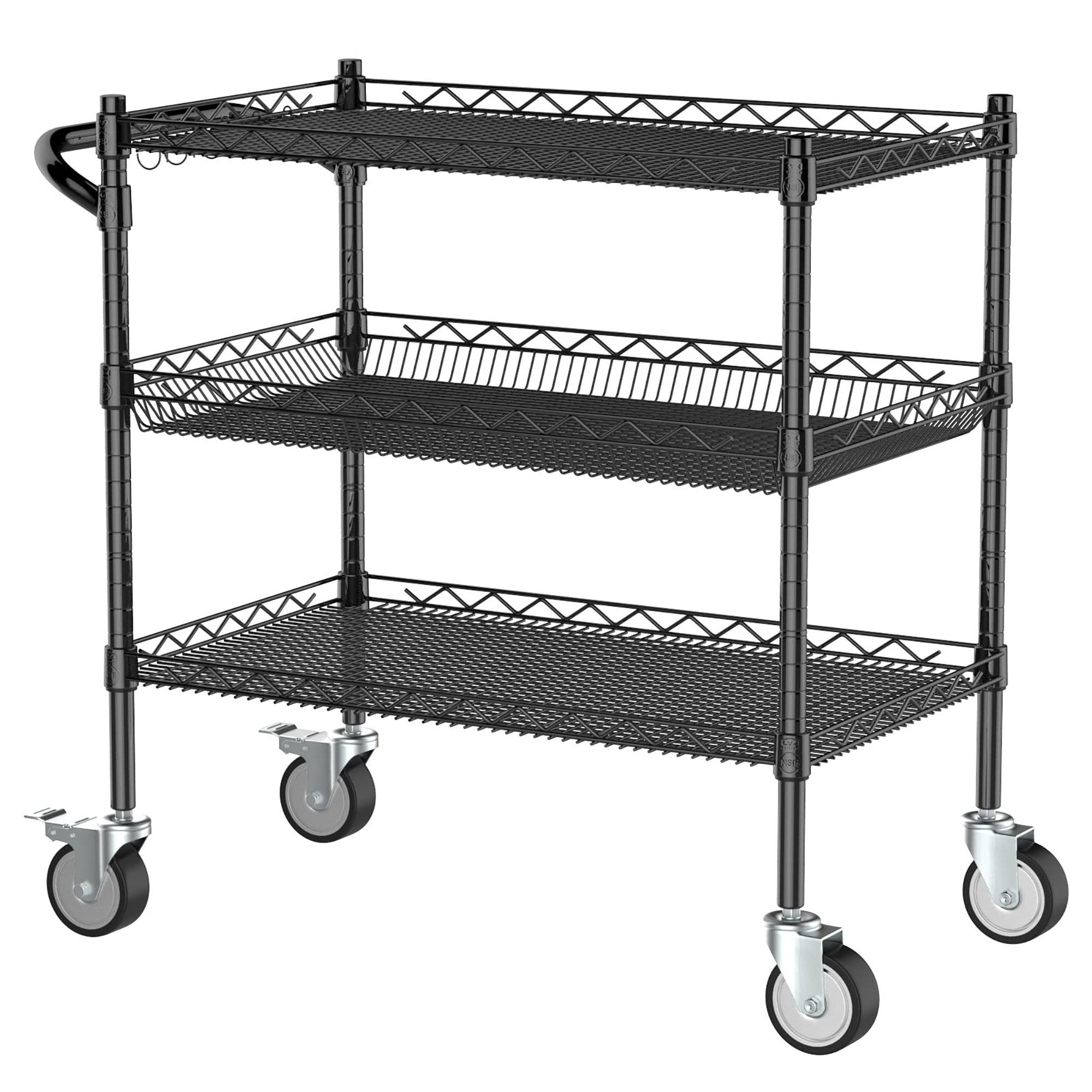 Rebrilliant 3 Tier Rolling Carts with Wheels - Wayfair Canada