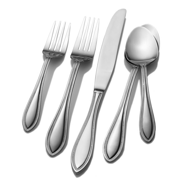Pfaltzgraff American Bead 20-Piece Stainless Steel Flatware Set ...