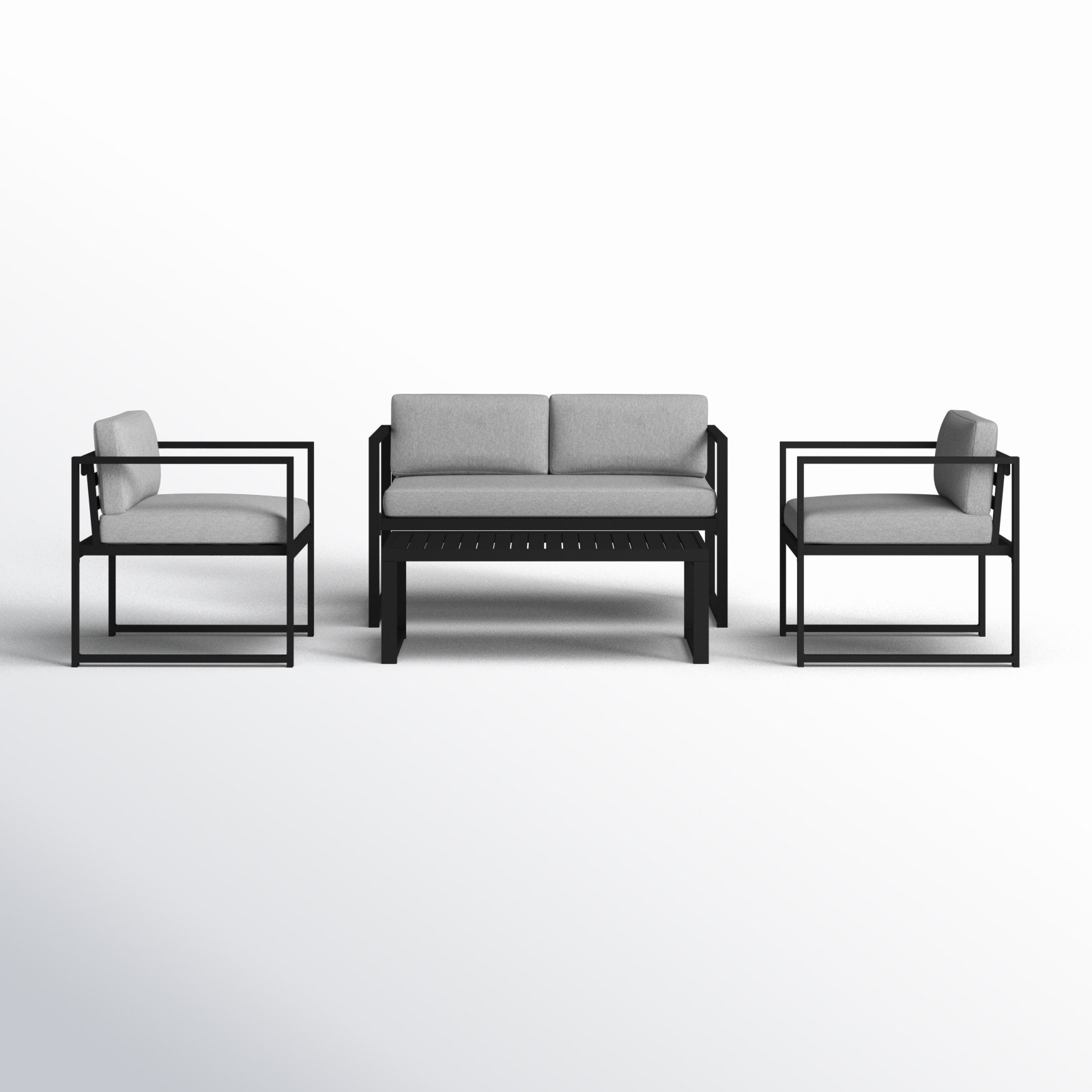 Joss & Main Everleigh 4 Piece Sofa Seating Group with Cushions ...